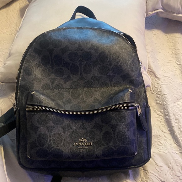 Coach | Bags | Navy Signature Coach Court Backpack | Poshmark